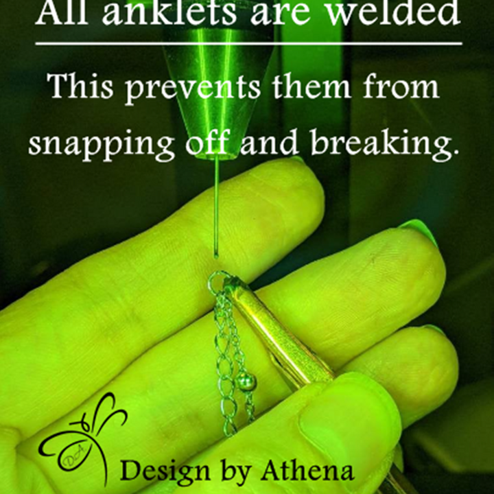 5 Anklet Set in Sterling Silver Platinum Plated – DesignbyAthena